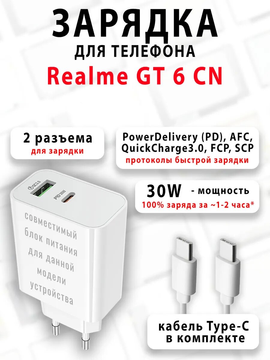 Зарядное устройство для телефона Realme GT 6 CN