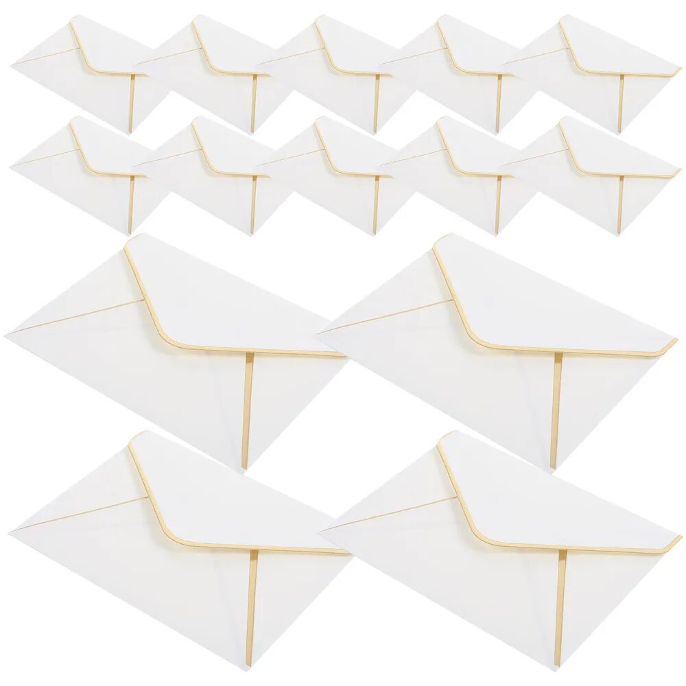 Премиальные конверты с золотистой рамкой, защищают документы от повреждений, включает 24 items