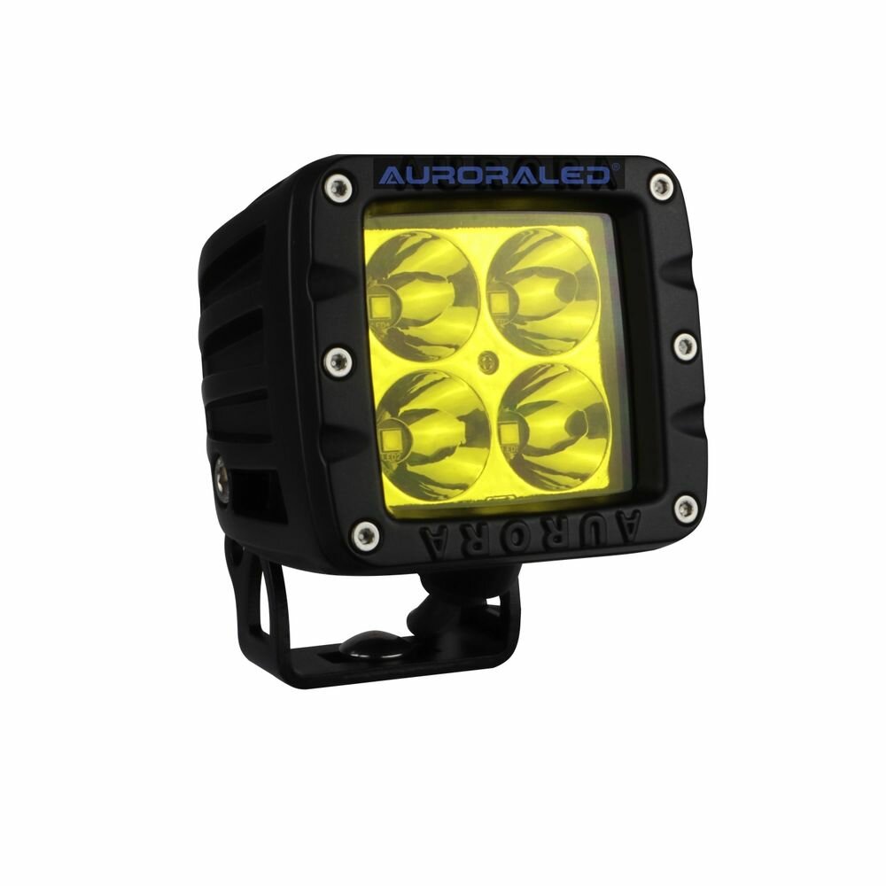 Фара Aurora дальнего желтого света ALO-T-2-P4T черная,