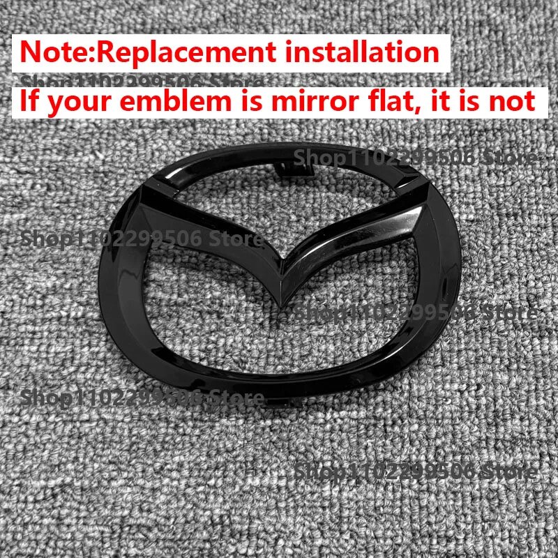 Черная эмблема из АБС-пластика для Mazda 3 2014-18, хэтчбек, седан, логотип, передняя решетка автомобиля, багажник, задняя дверь, значок, наклейка, креативное моделирование