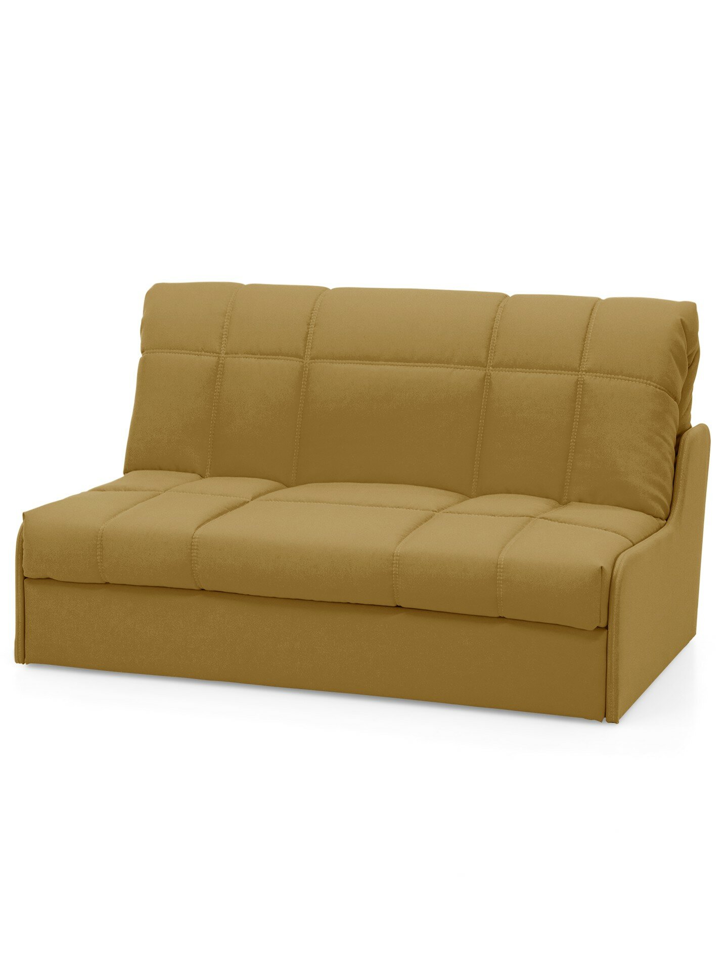 Диван Виа 8 Лайт Velutto 56 NEW 151x105x88 см, желтый Велютто, аккордеон GOODFORM