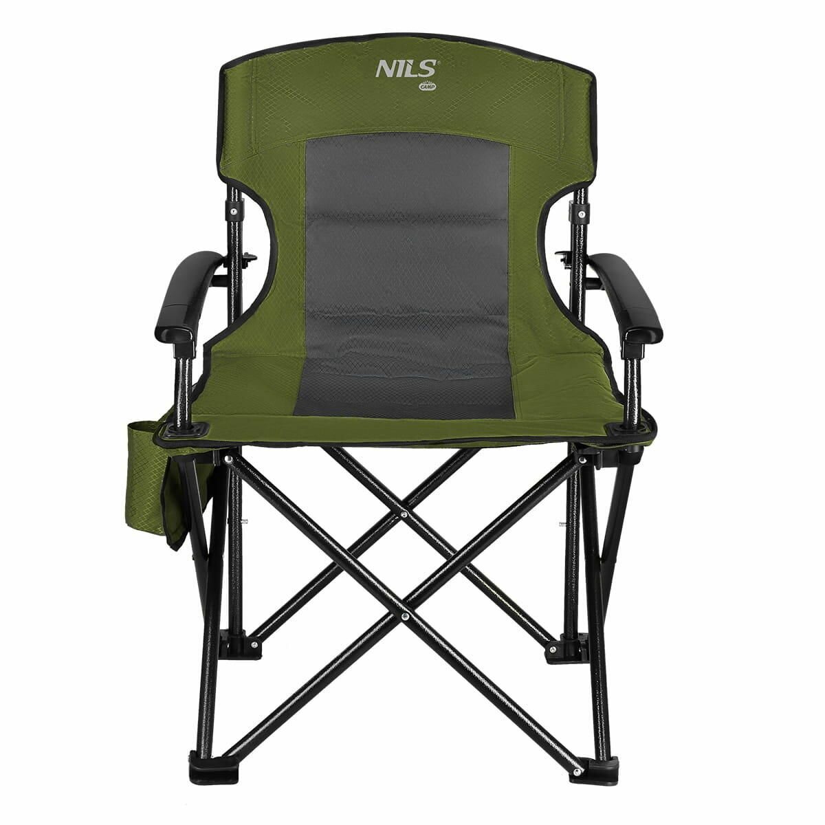 Стул походный Decathlon Nils Camp NC3075, оливковый, полиэстер, металл, 120кг