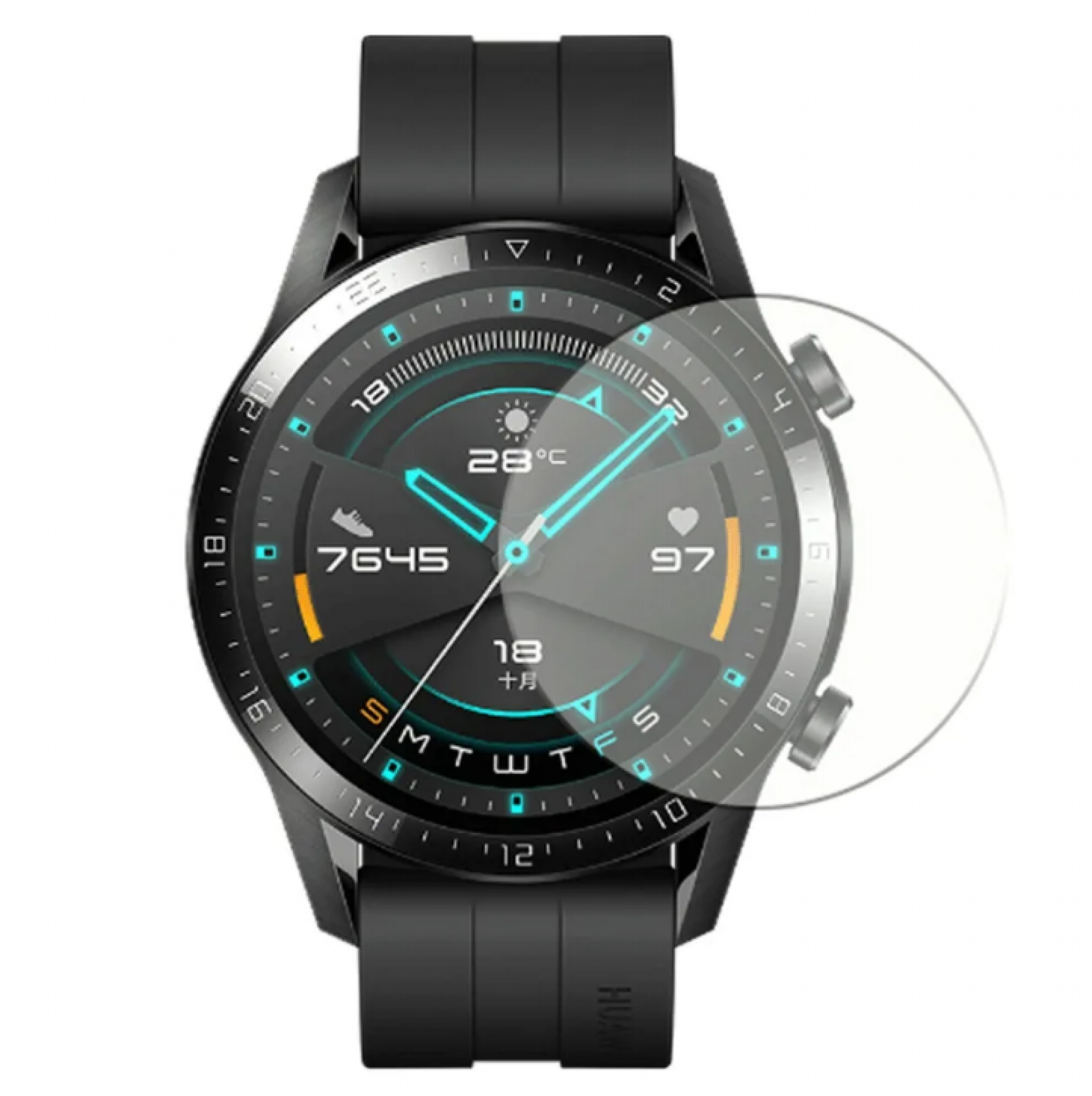 Защитная пленка MyPads для смарт-часов HONOR Watch GS Pro глянцевая, высокая прозрачность