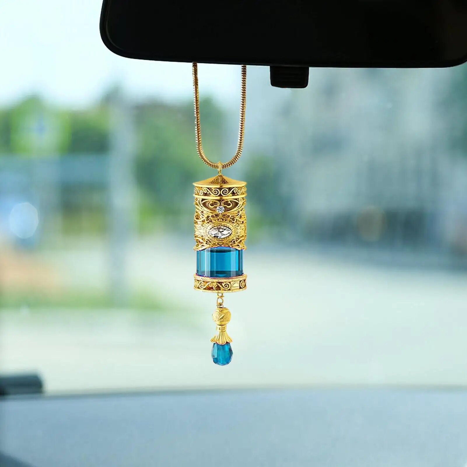 Автомобильный диффузор, многоразовый пустой флакон для духов, автомобильный ароматерапевтический ароматизатор, подвеска, украшение интерьера автомобиля