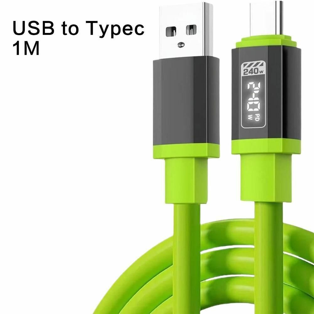 Кабель для мобильных устройств USB Type-C/USB Type-C, 1 м, зеленый