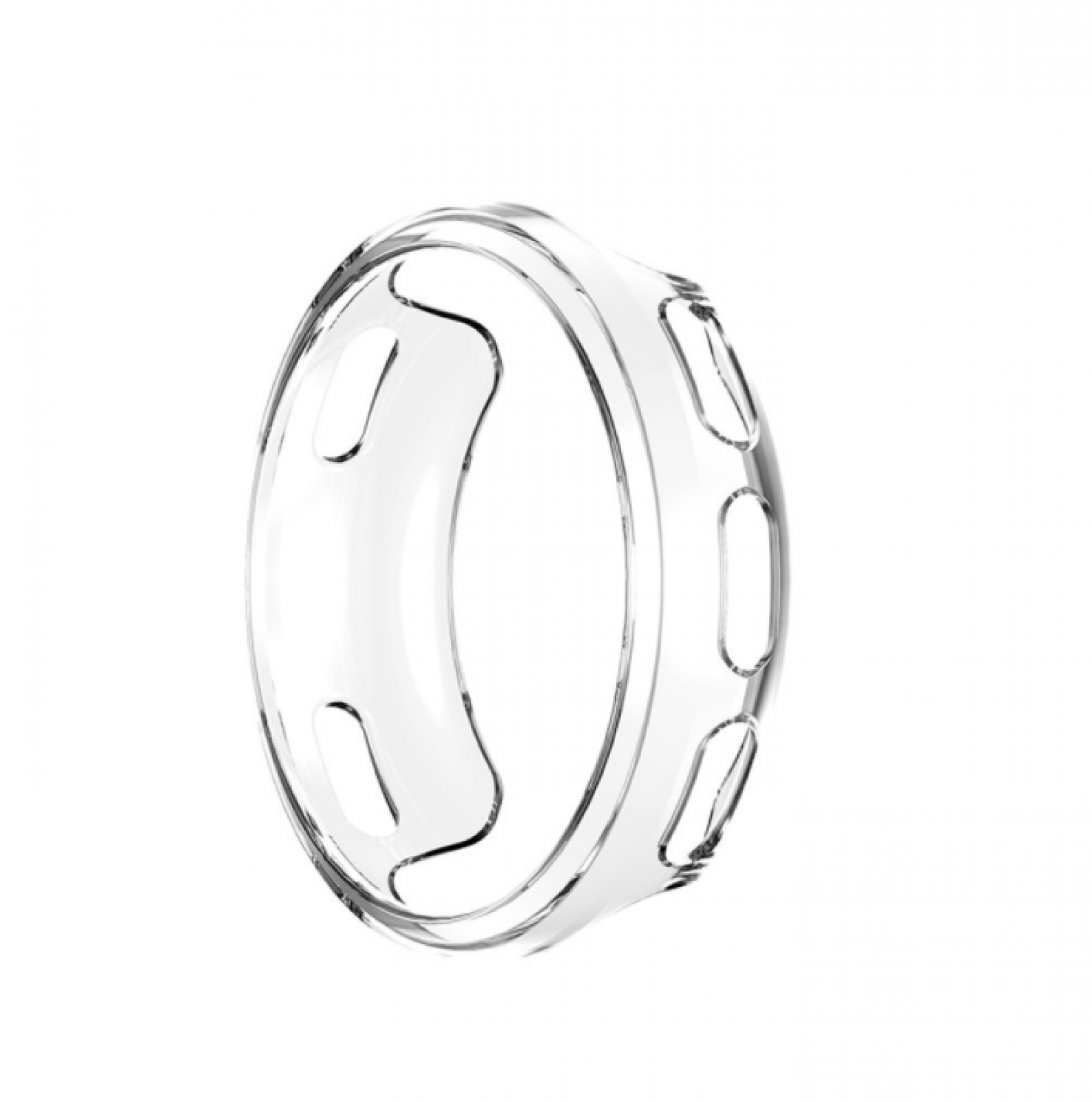 Защитный бампер-чехол MyPads для Polar Vantage V2 прозрачный силикон противоударный