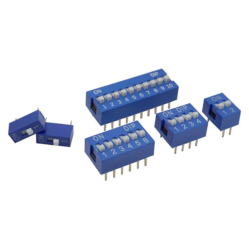 Переключатели DIP 8PIN синие 10шт