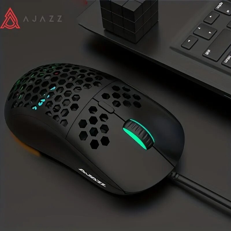 Ajazz Игровая мышь проводная AJ380R, темно-серый, темно-коричневый