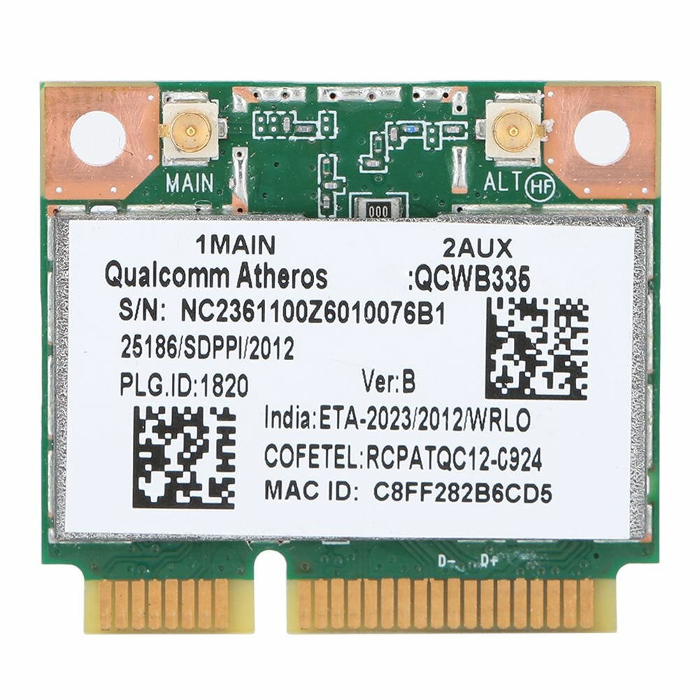 Беспроводная сетевая карта Qualcomm Atheros AR9565, 150 Мбит/с, Bluetooth 4.0, Mini PCI-E, для HP/DELL/ACER