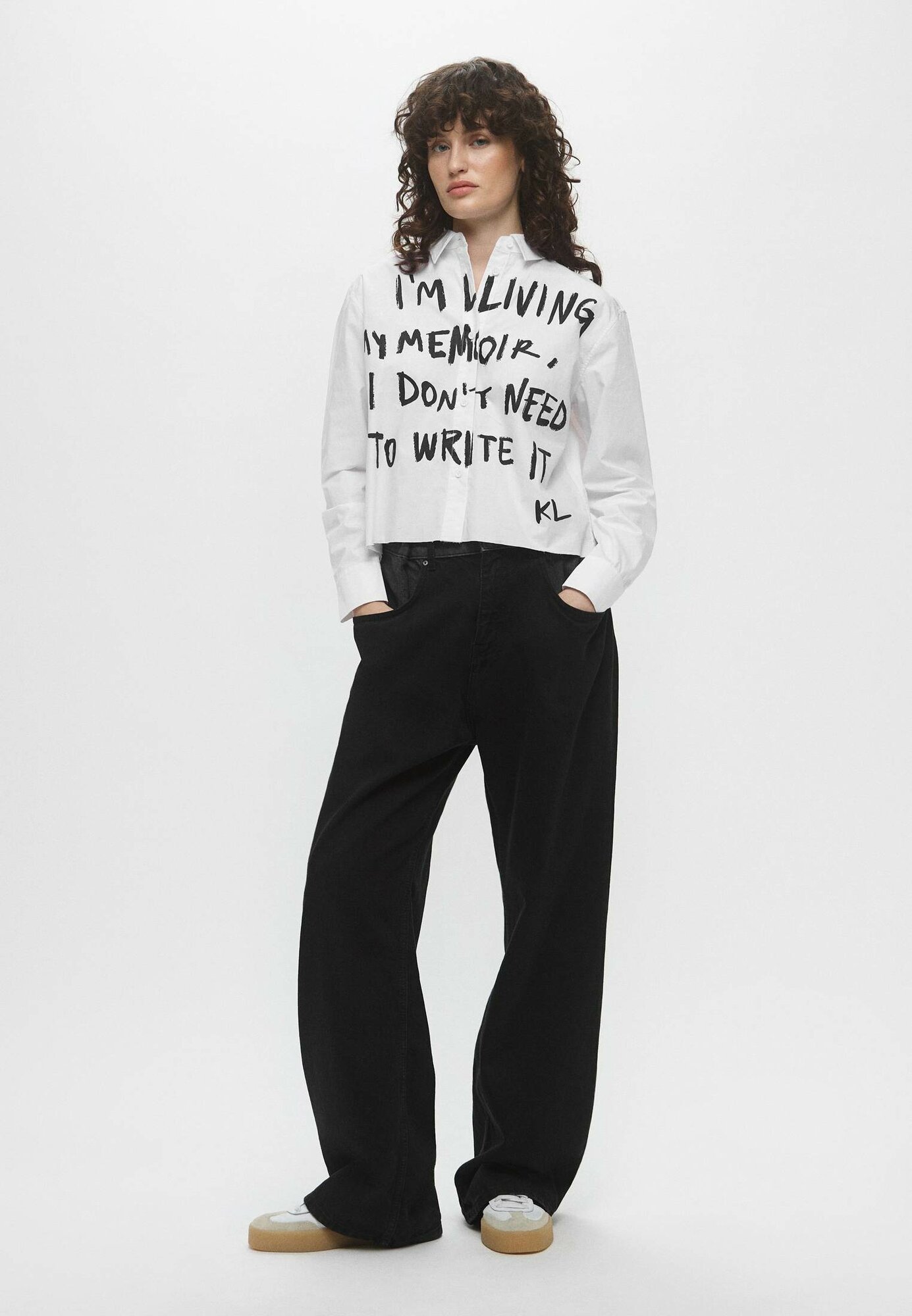 Блуза KARL LAGERFELD JEANS, размер L, белый — фото 1