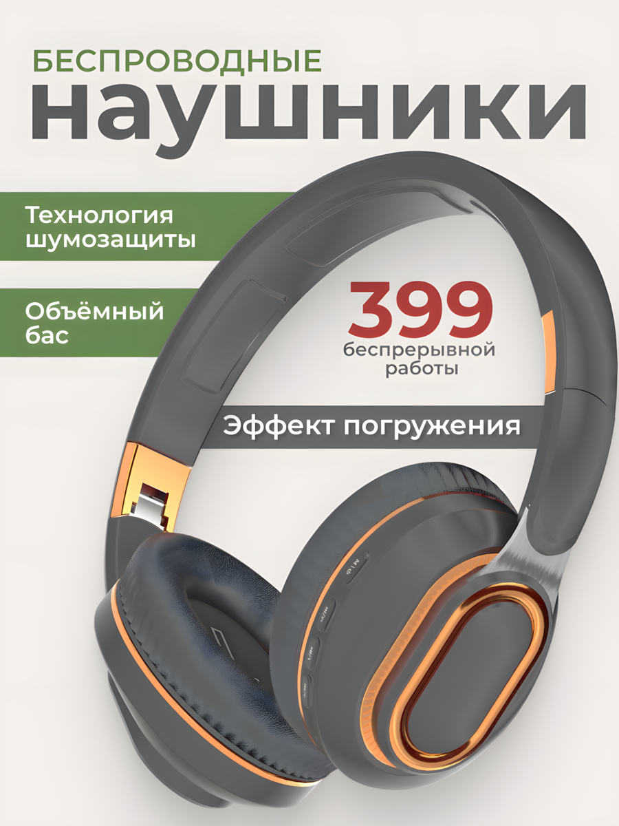 Беспроводные наушники Bluetooth 5.3 с шумоподавлением
