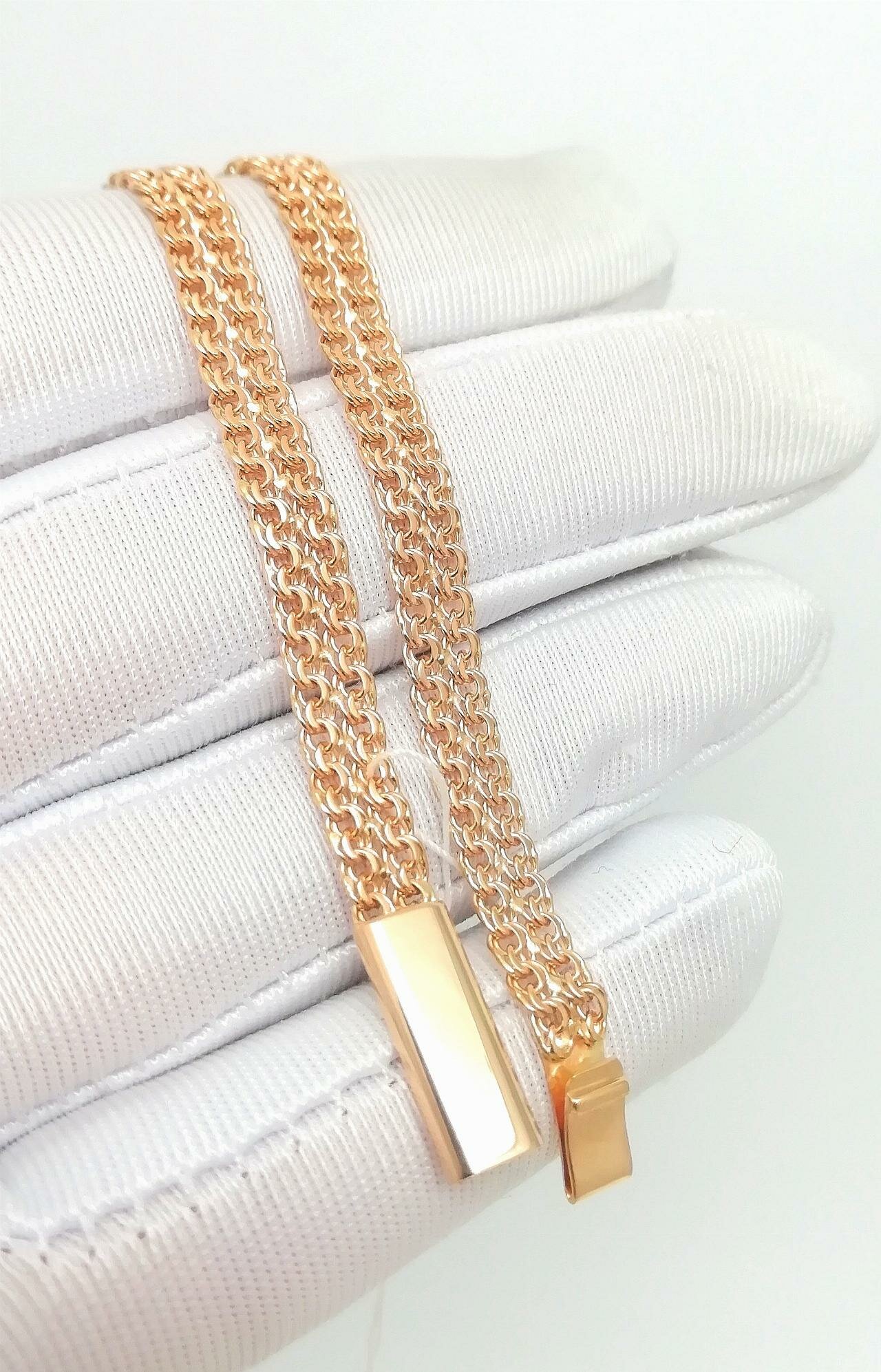 Браслет, красное золото, 585 проба