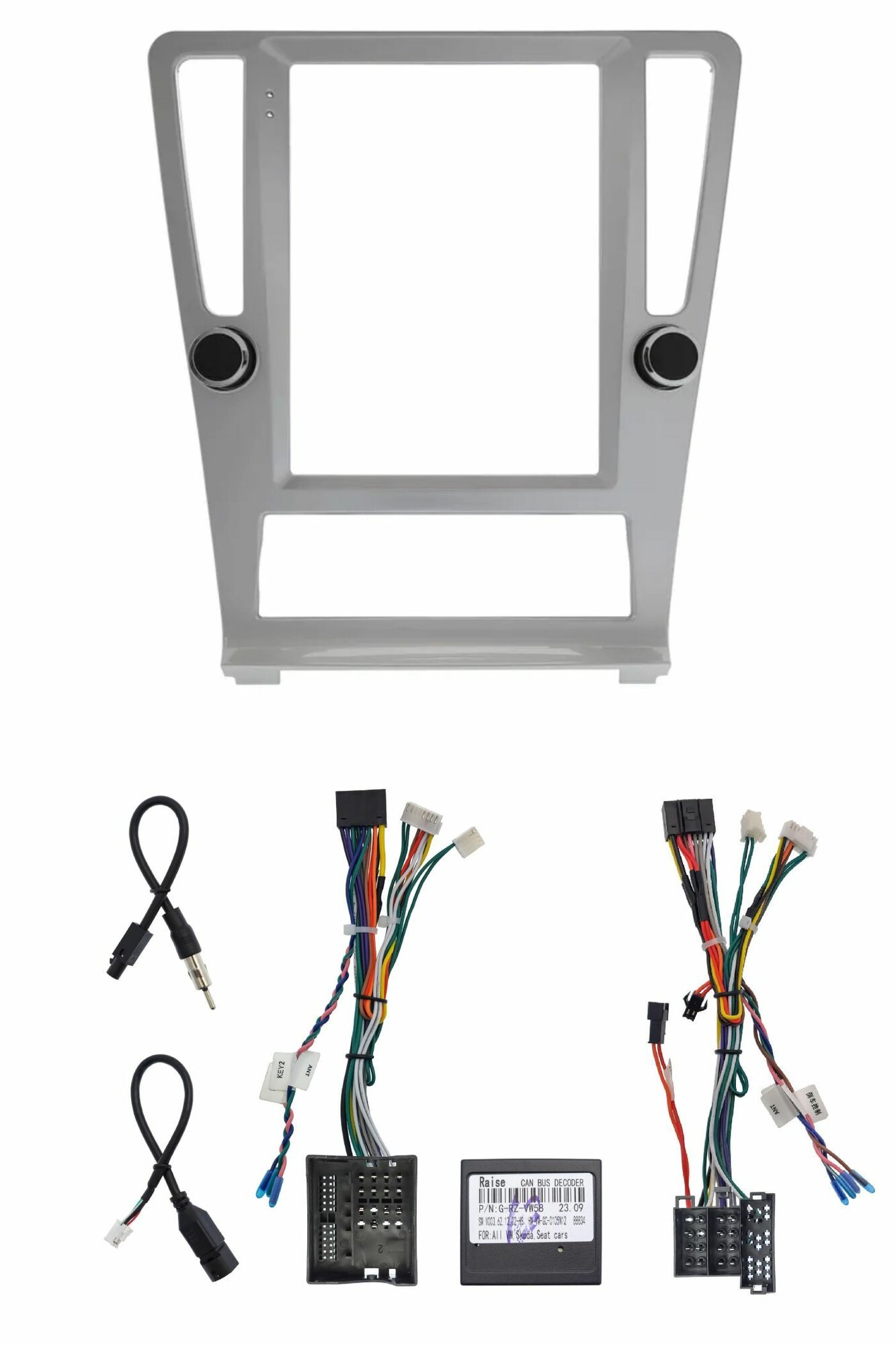 Рамка переходная Volkswagen Passat 2000 - 2005 + проводка для 9,7" магнитолы / Wide Media