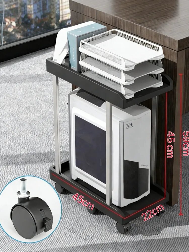 Стойка на 6 колесах для центрального процессора компьютера, обеспечивающий высокую несущую способность