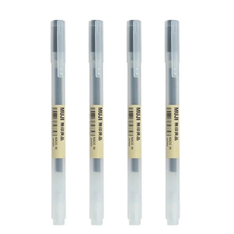 Гелевые ручки MUJI, черные, 0.38mm, 4 шт.
