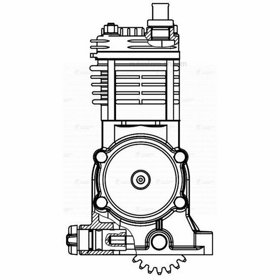 LUZAR LAC0601 Компрессор воздушный для с/т МТЗ-80,82 с дв. ММЗ Д240/Д245 (1 цилинд.) (LAC 0601)