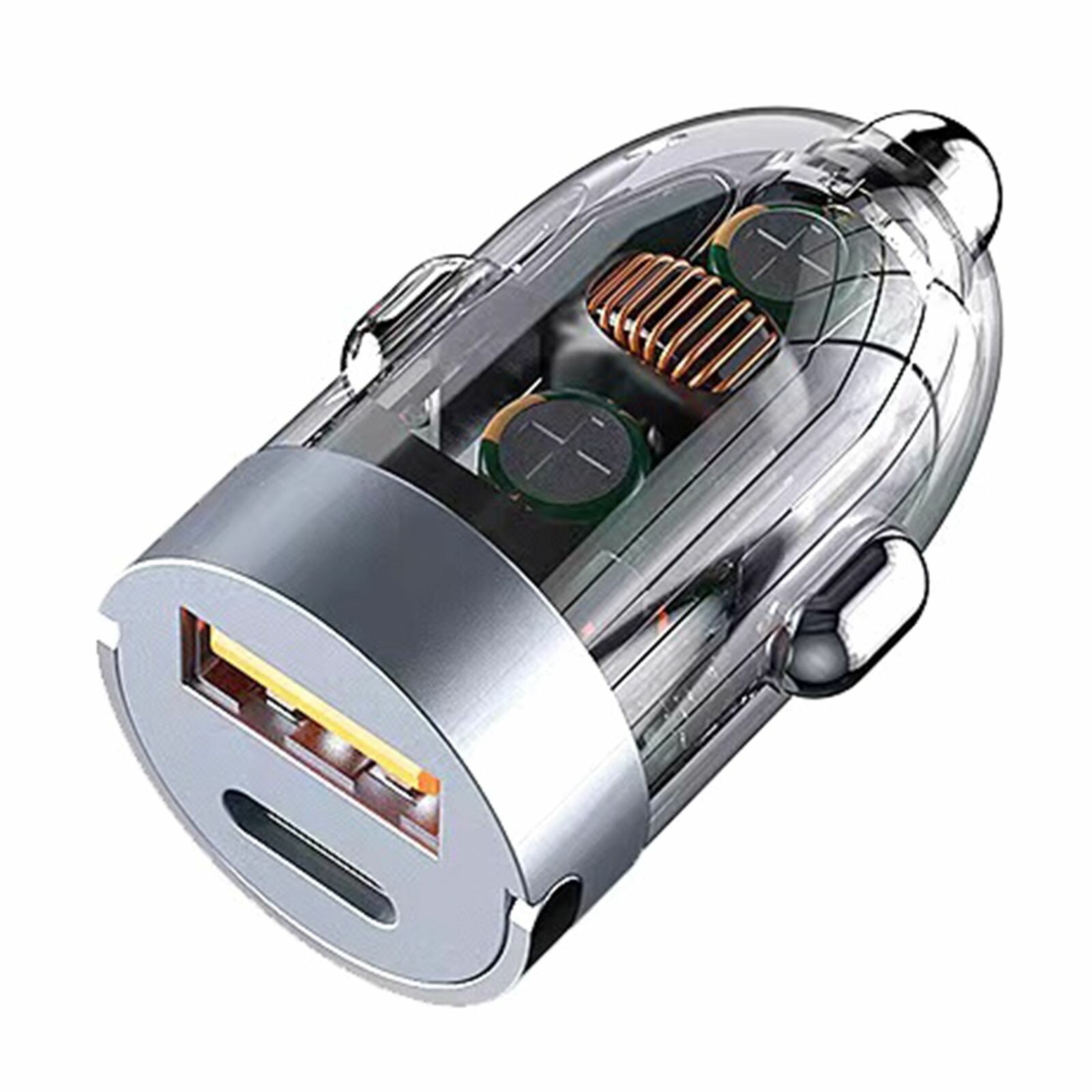 Мощное автомобильное оборудование мощностью 120 Вт с разъемами типа C и USB кабель и БП с мощностью 20 Вт