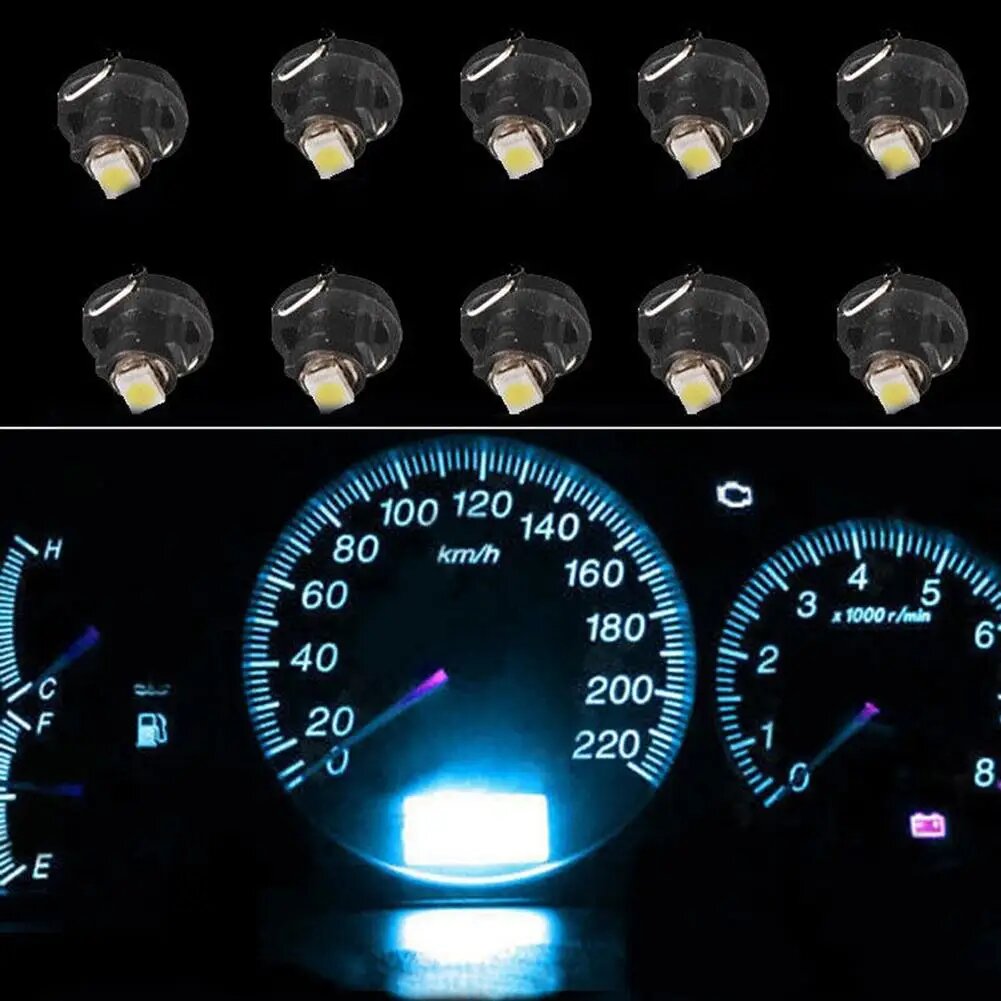 Комплект светодиодных ламп для приборной панели, самые яркие, 1-SMD, 10 шт./компл, аксессуары, лампочки для приборов, замена для датчиков климат-контроля