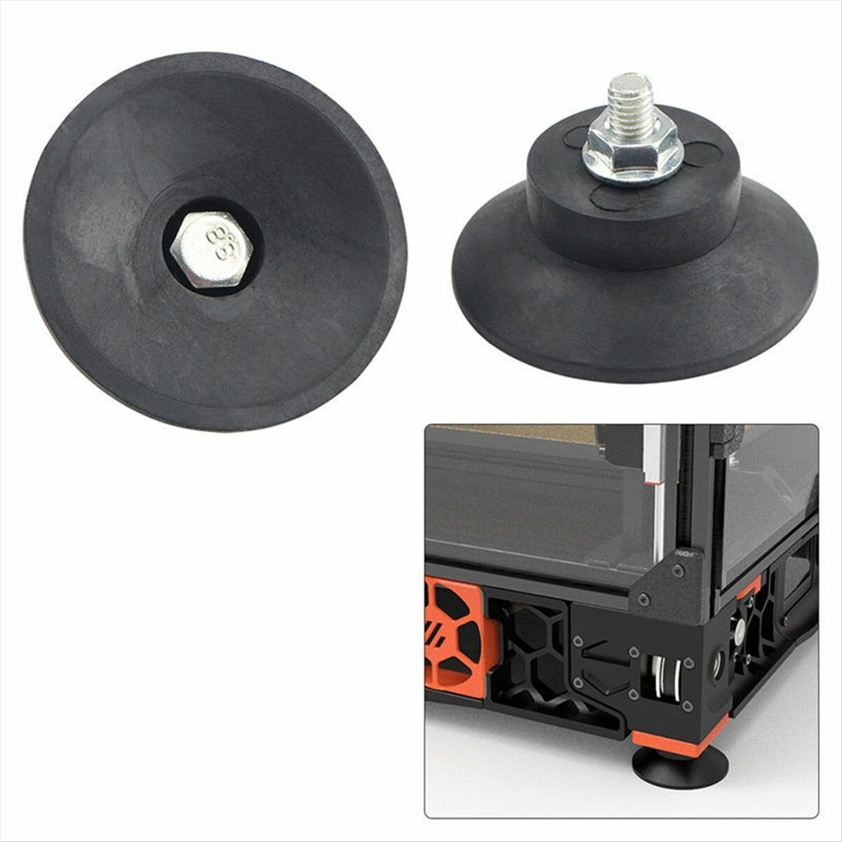 4 шт. резиновые противоскользящие накладки на ножки 3D-принтера (черные)