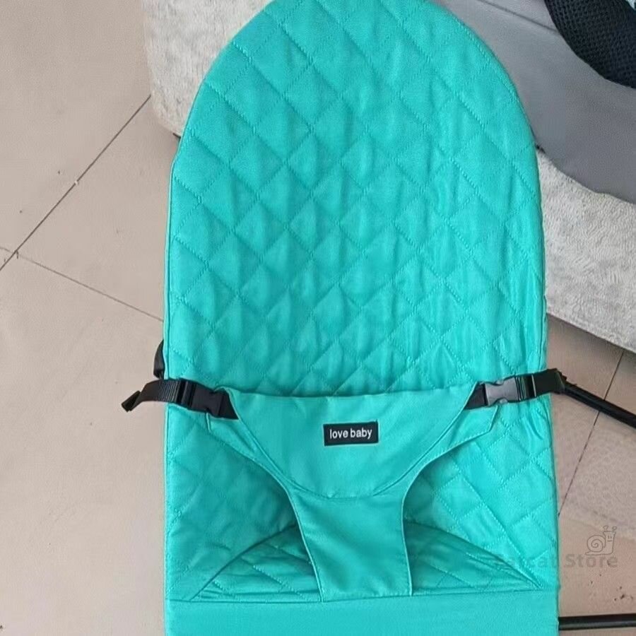 Детское кресло-качалка со съемным чехлом светло-зеленого цвета