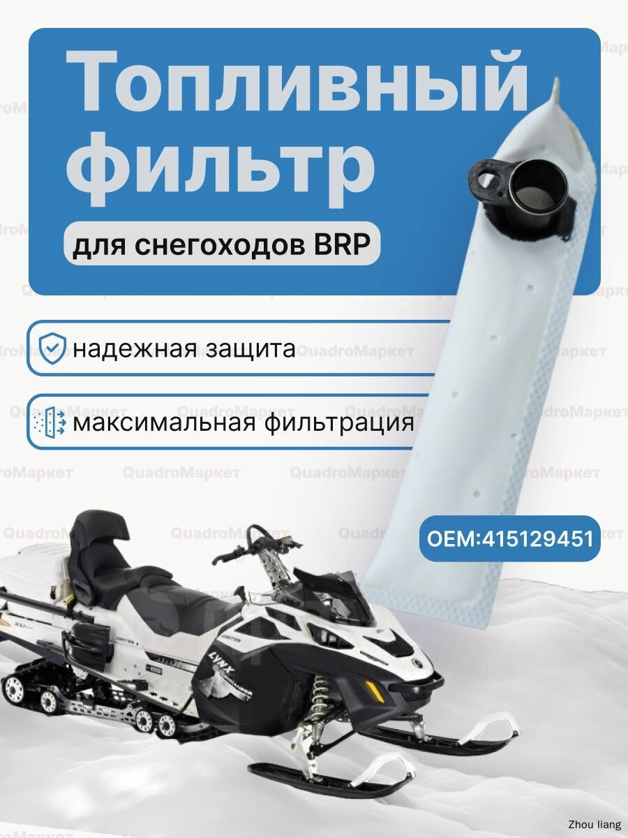 Топливный фильтр для снегохода (1 штука) BRP Ski-Doo 600/800 E-TEC, 600/900 ACE, 1200 4-TEC 415129451