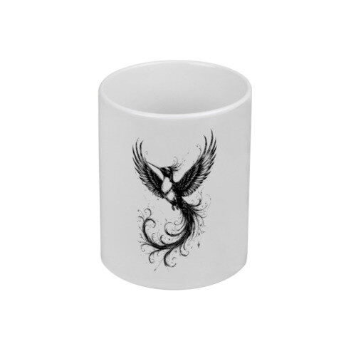 Кружка «Колибри-феникс в полёте» (белый)