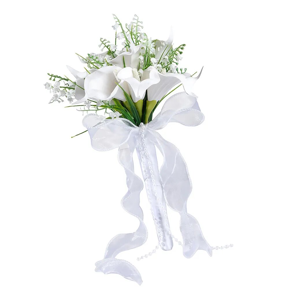 Реалистичный свадебный букет невесты из калл для торжеств