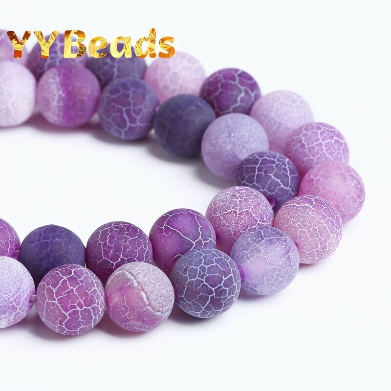 4-12 мм натуральный матовый мороз трещины Агаты бусины Агаты "вены дракона" свободные бусины для самостоятельного изготовления ювелирных изделий Браслеты различных цветов