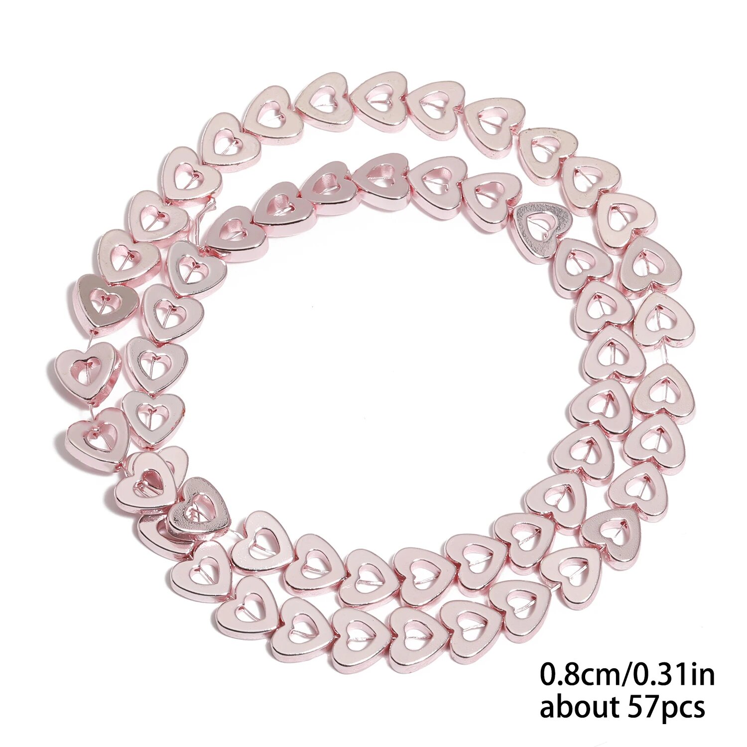 Натуральный камень, розовый гематит, 24 типа, граненые сердца, звезда, кубическая трубка, свободные разделительные бусины, Аксессуары для браслета