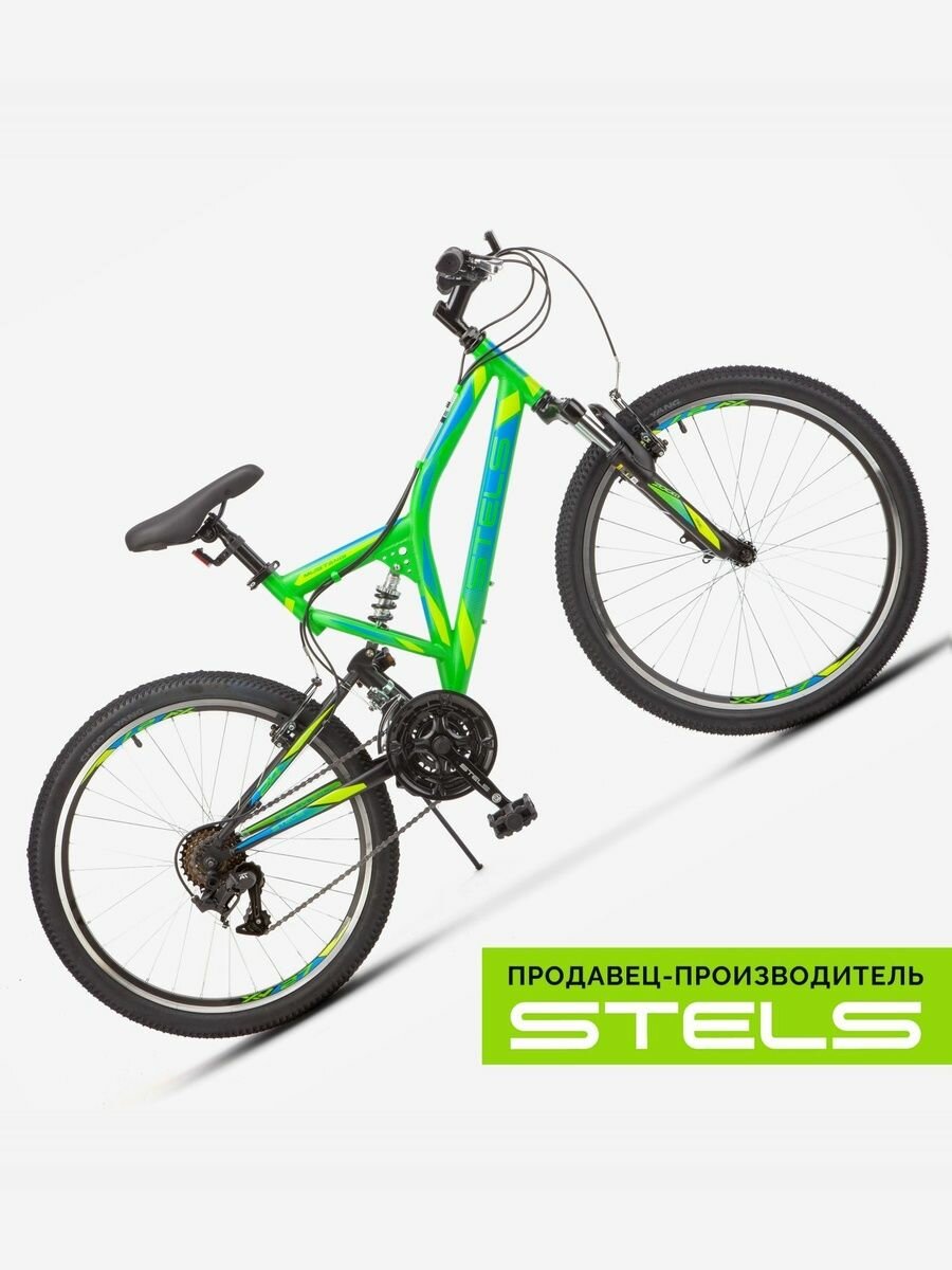 Велосипед подростковый Мустанг V 24" V020, Зеленый-Черный, рама 16' IT100