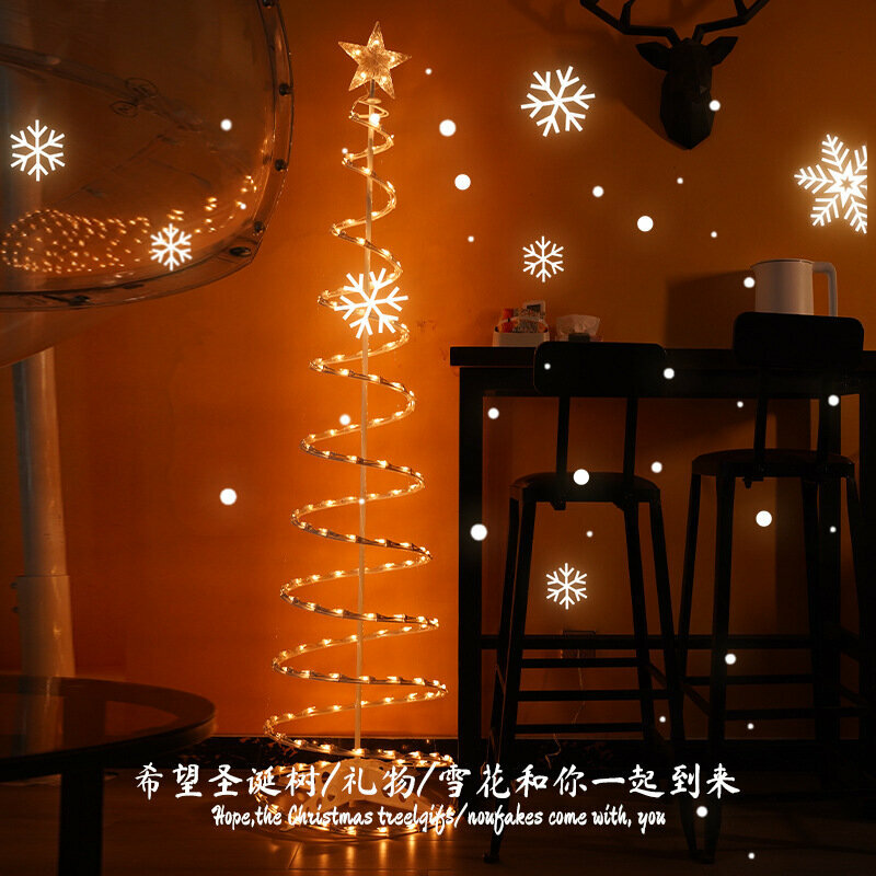 Елка искусственная светящаяся 180 см, теплый свет, складная конусная для дома и улицы, компактное хранение