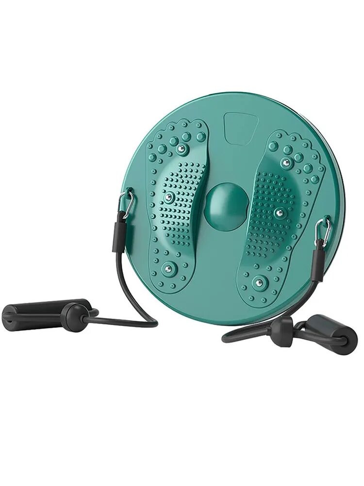 Диск здоровья с эспандерами для фитнеса и похудения, массажный диск для ног и спины, зеленый