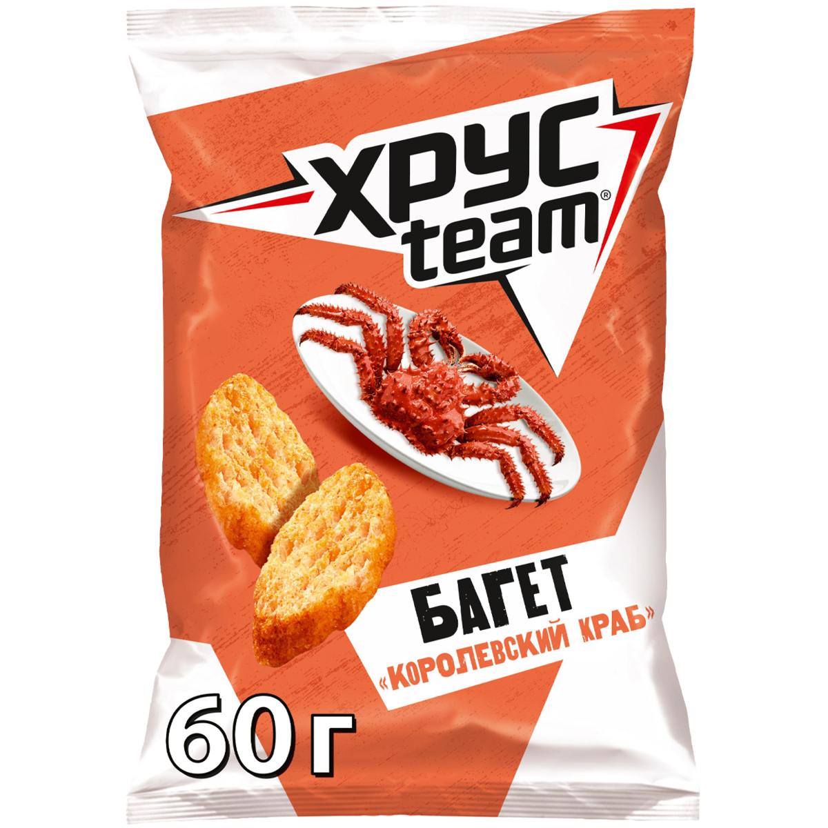 Сухарики Хрустим Багет Королевский краб 60 г