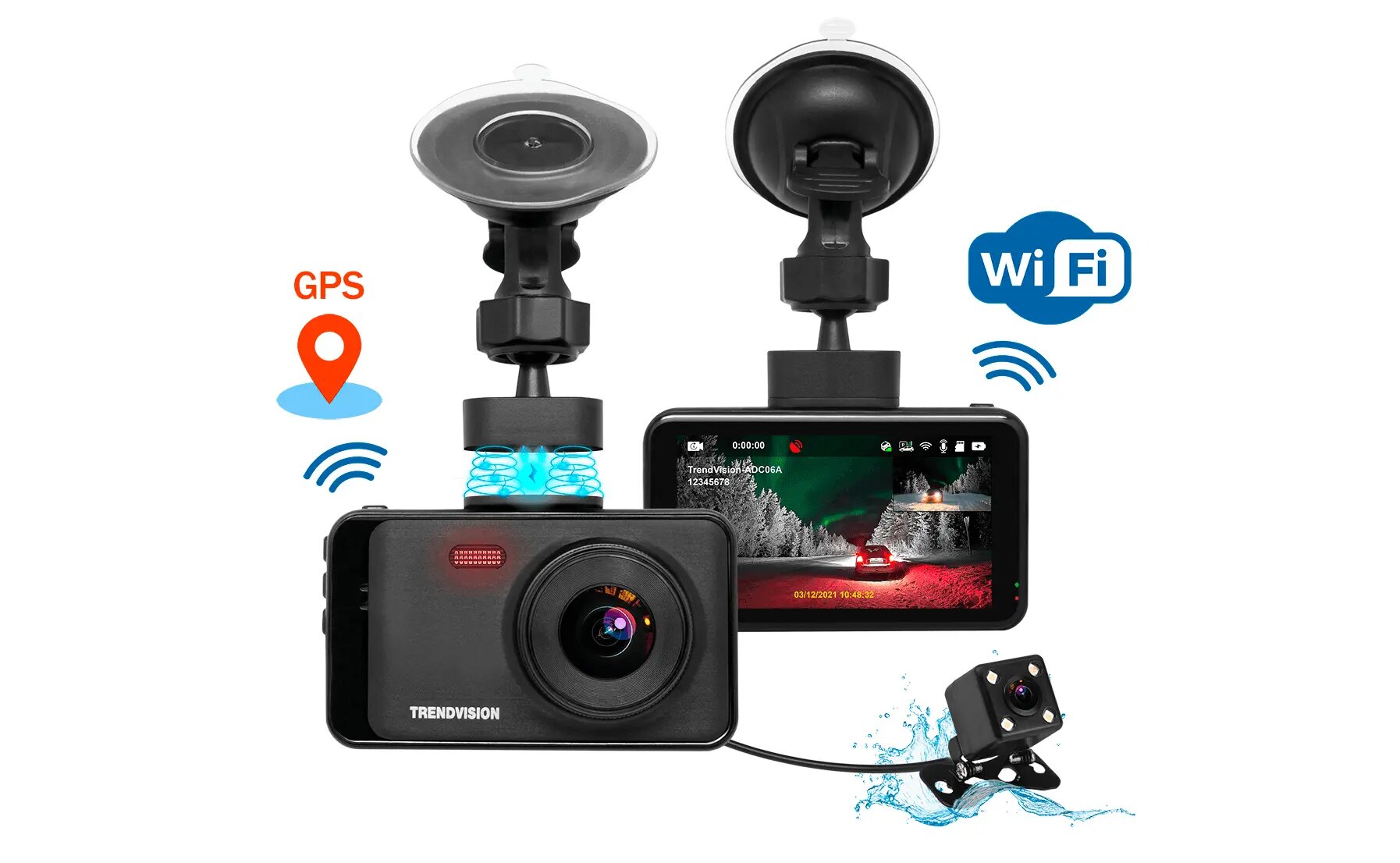 Видеорегистратор TrendVision "Winner", встроенный Wi-Fi, GPS, Full HD