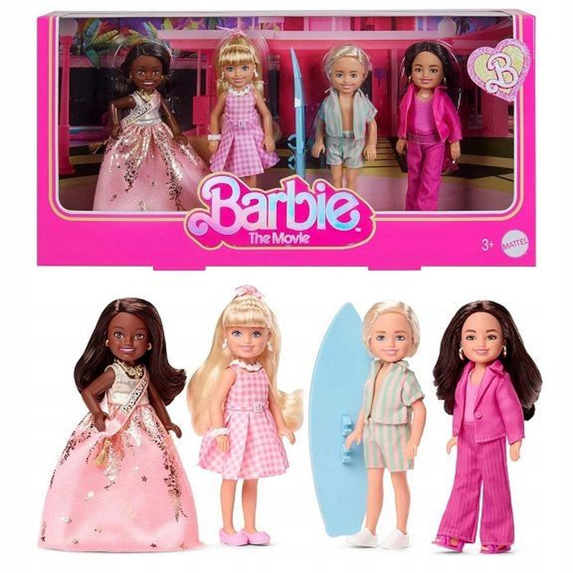 Куклы Mattel Barbie - Набор из 4 кукол из фильма Барби: Челси, Кен, президент и Глория - Барби JBH77