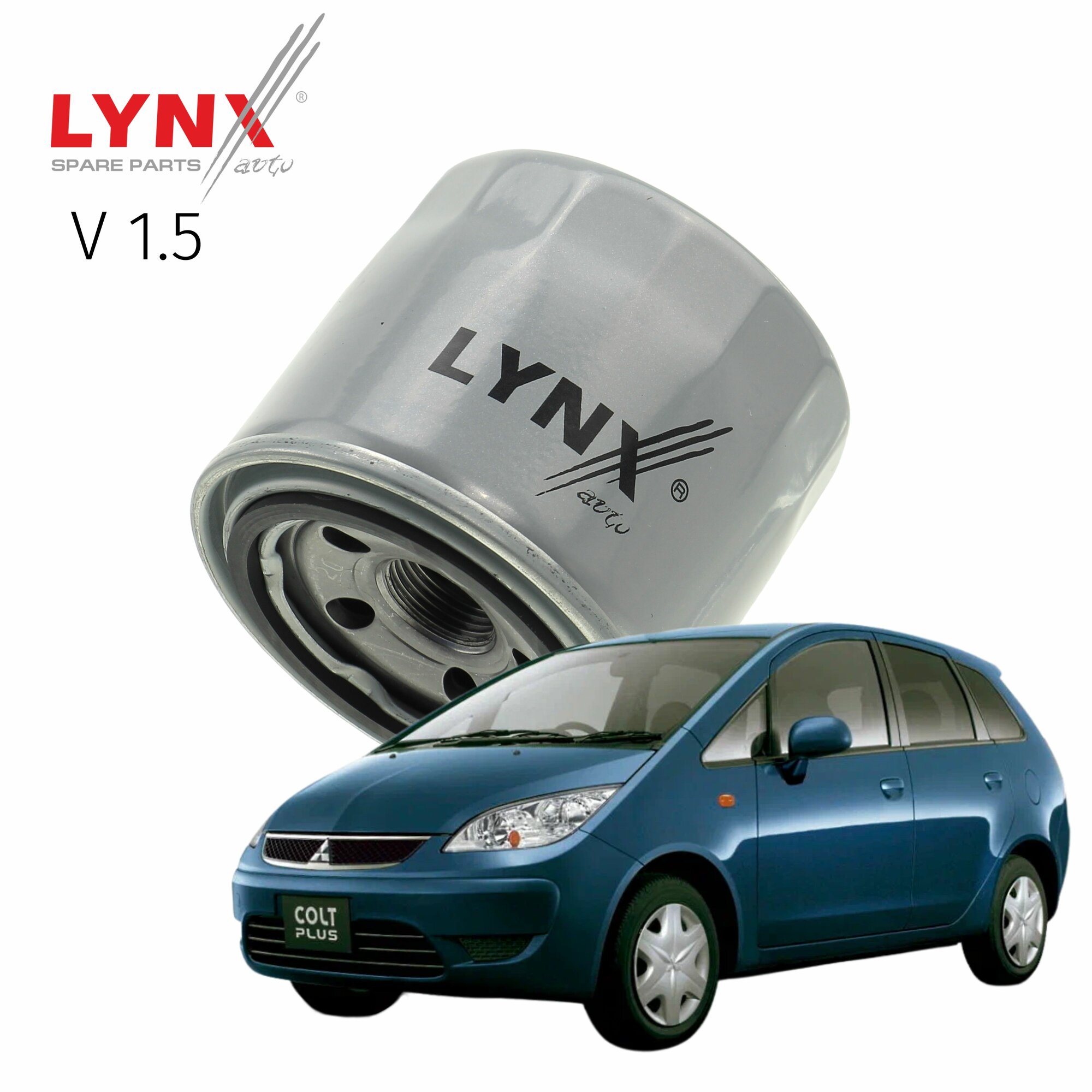 Фильтр масляный Mitsubishi Colt Plus (6) / Митсубиси Кольт Плюс 2004 - 2012 V1.5 4G15T / 1шт LYNXauto