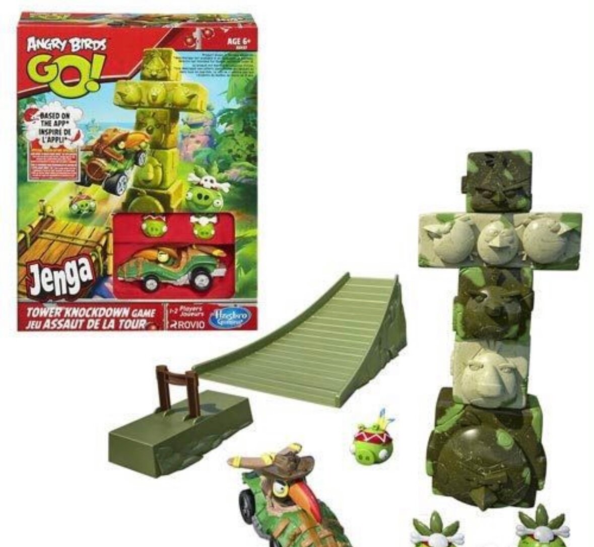 Игра Hasbro "Jenga Angry Birds Tower Knockdown Game" Дженга Боевая Игра Нокдаун Башни