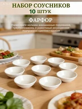 Соусник "wan", диаметр 7 см, 10 шт