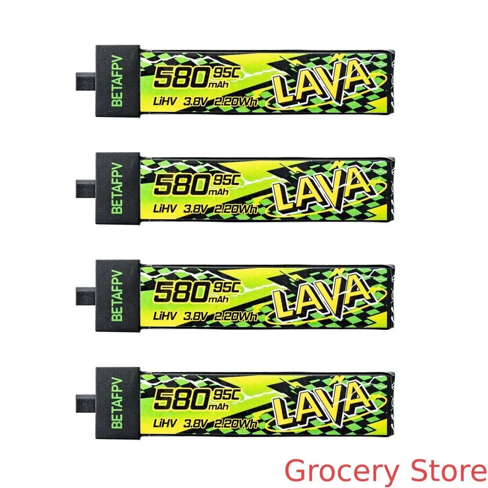 LAVA 1S 580mAh 95C LiHV Аккумулятор с BT2.0 PLUG для FPV дронов (4 шт)