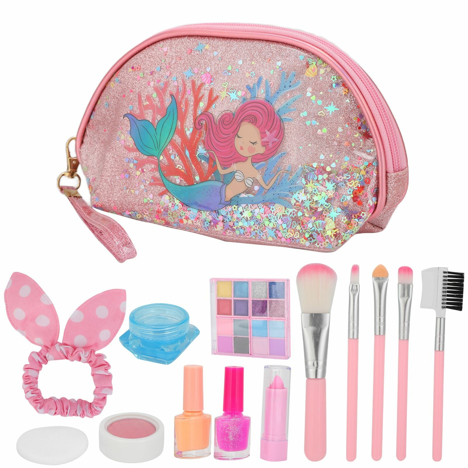 Набор детской косметики для девочек с помадой и сумочкой, безопасный и безвредный, для игр и праздников
