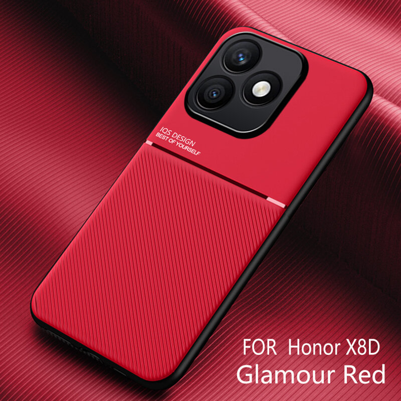 Чехол Для Honor X8D/Хонор X8D, soft touch, чехол-кардиомонитор, искусственная кожа, поликарбонат (PC), защита камеры, ударопрочный, усиленные углы, Honor, Honor X8D, red,
