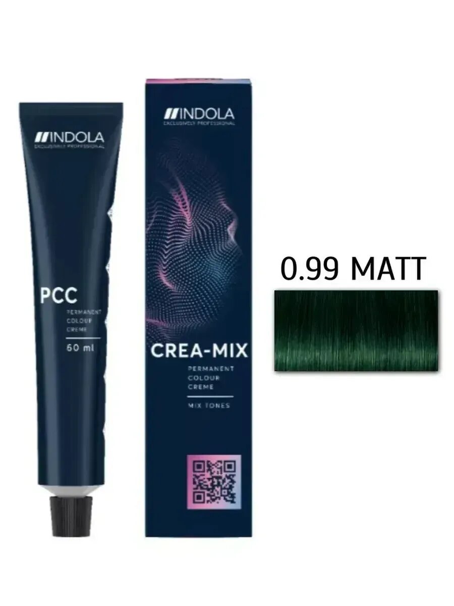 Indola Crea-Mix 0.99 MATT Перманентная краска для волос 60мл