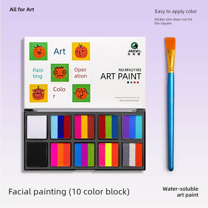 Набор инструментов для рисования детского лица, нетоксичный водорастворимый пигмент для тела, безопасный моющийся