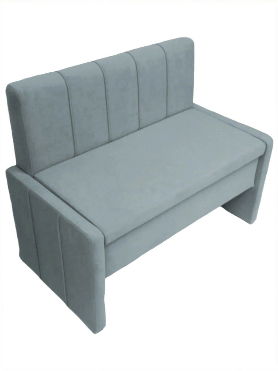 Маленький кухонный диван StylChairs Стиль, ширина 100 см, велюр светло-серый