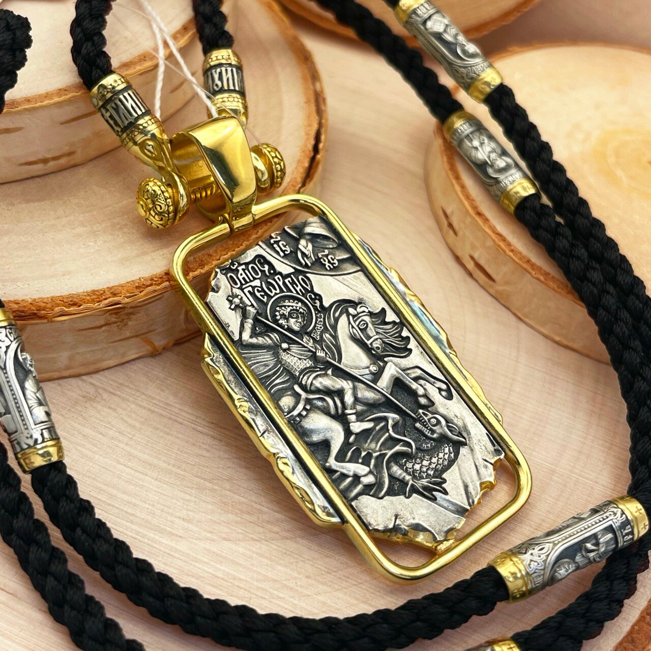 Комплект украшений, серебро, 925 проба, чернение, оксидирование, золочение