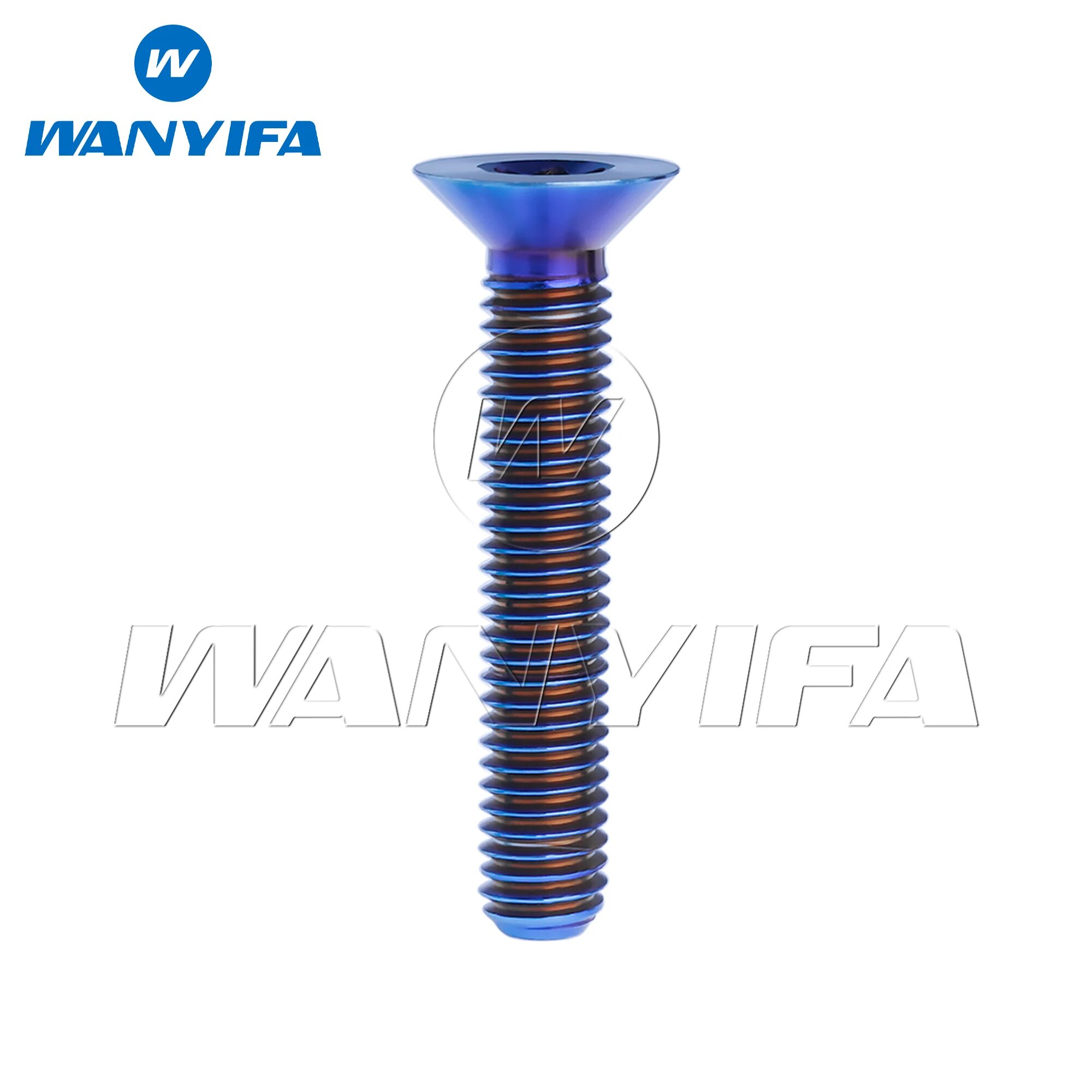 Титановый болт Wanyifa M6/M8x10 15, 20, 25, 30, 35, 40, 45, 50, 60, 65 мм DIN7991 Винт с потайной головкой и шестигранной головкой, крепеж из титанового сплава