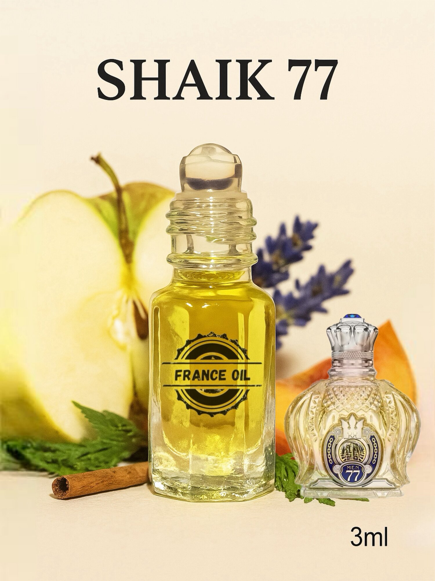 Духи масляные арабские Shaik 77 / Шейх 77 3мл мужские