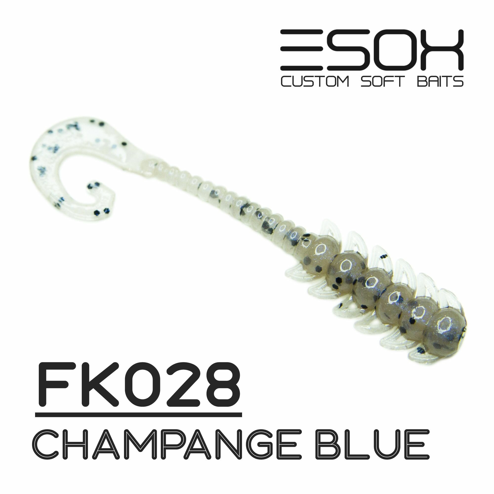 ESOX Fibro Tail 2" (50мм) 10шт. / Мягкая приманка для рыбалки