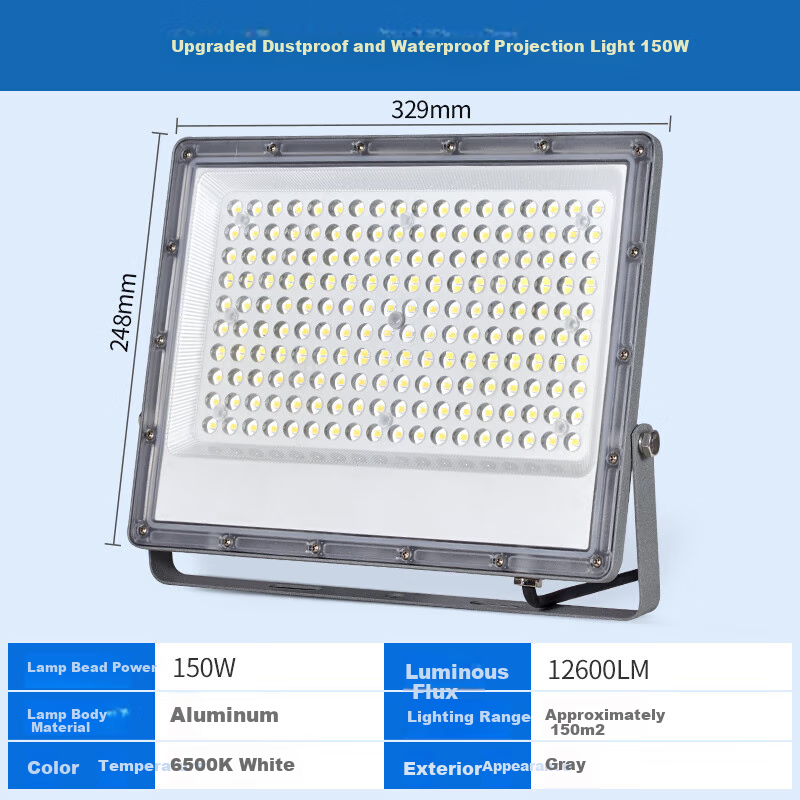 CHNT (CHNT) LED Floodlight Outdoor Factory Outdoor Lighting Courtyard Light Searchlight IP65 Waterproof High Brightness 150W