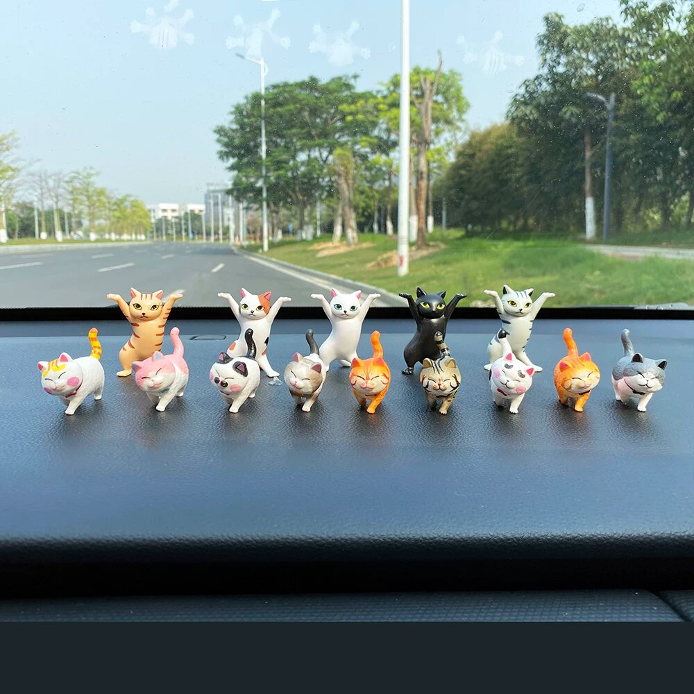 Автомобильные украшения для котят, милый популярный очаровательный держатель для ручек с котом, украшение в виде
